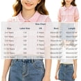 AHTJRT Girls Puff Short Sleeve Shirt Lapel Collar Button Down Cotton ...
