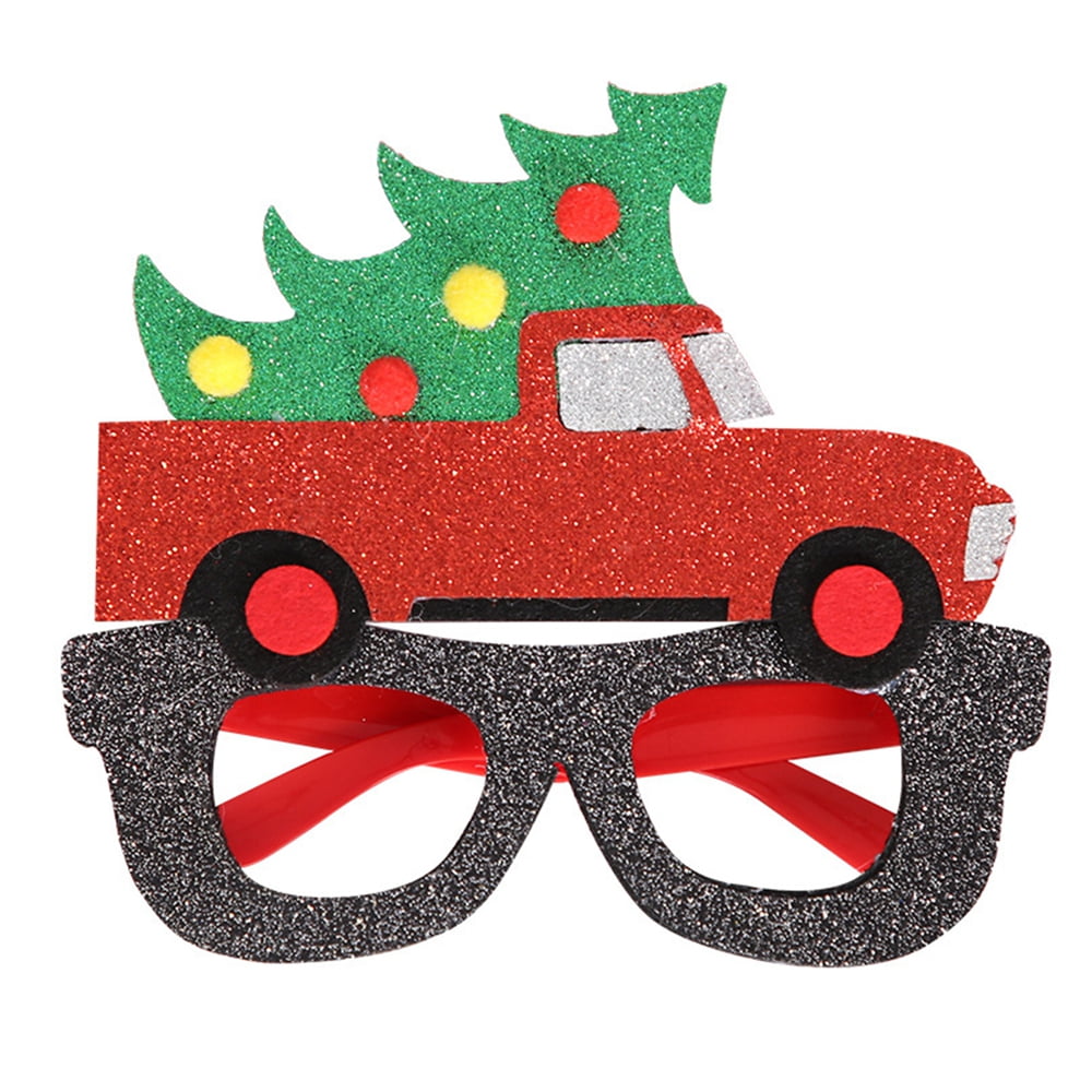 Xmarks Christmas Glasses Glitter Party Glasses Frames Christmas ...