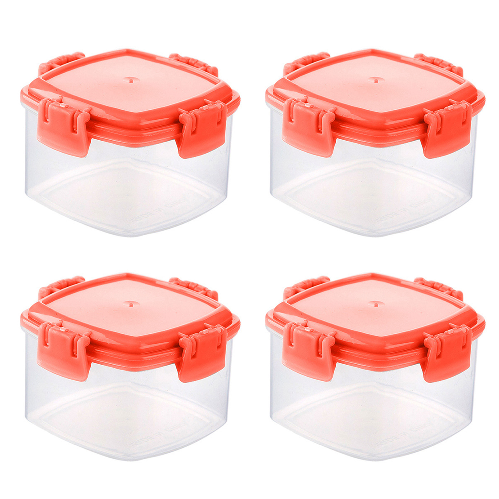 4Pcs Condiment Boxes Large Opening Stackable with Lid Dust-proof ...
