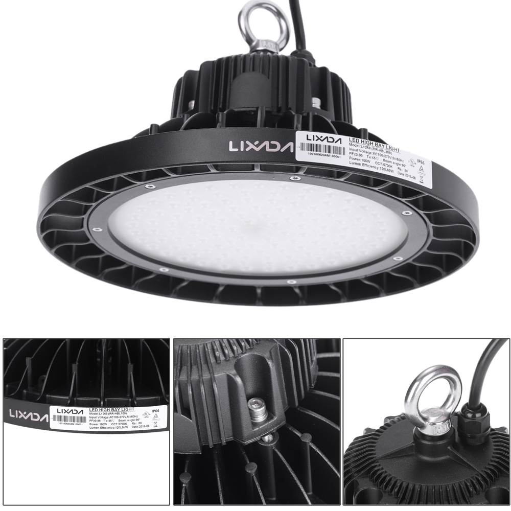 Lixada 160W 19200-20800LM LED High Bay Lamp Ultra Bright Industrial ...