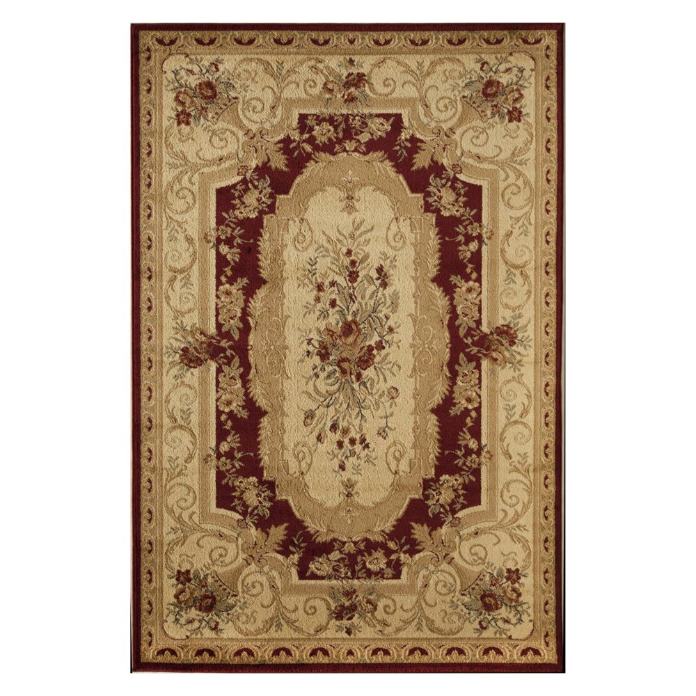 Rugs America Sorrento Collection Aubusson Red 2513-RED Traditional ...