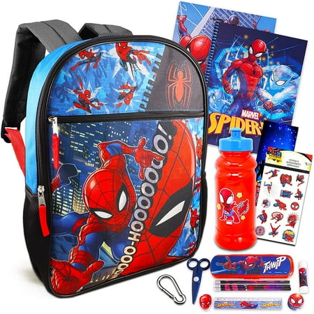 Marvel Spiderman Backpack for Kids, Toddlers - Bundle with Spiderman 16 ...
