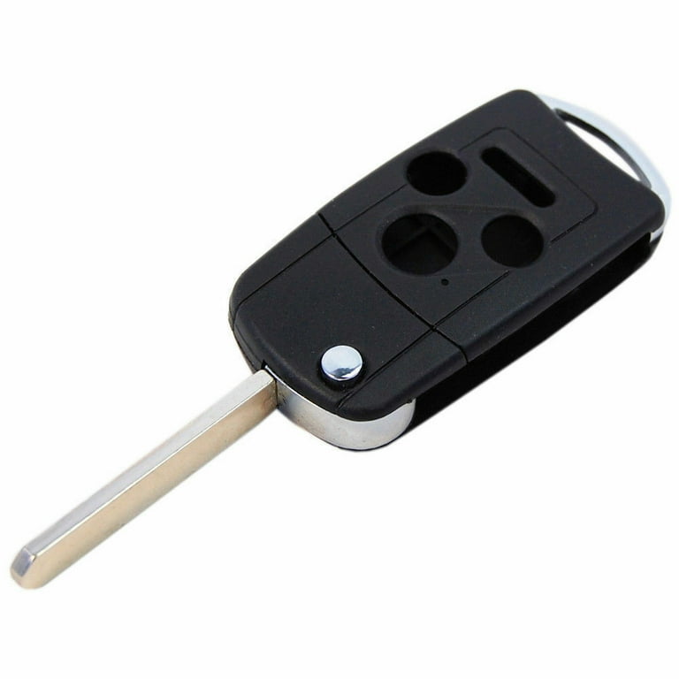 HQRP 4 Button Key Fob for Honda Accord 2003 2004 2005 2006 03 04 05 06 Folding Flip Modified Shell Remote Case Black