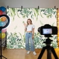 Green Leaf Photography Backdrop 7x5FT, Summer Watercolor Country Green ...