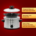 Elite Gourmet MST-250XS 1.5-Qt. Stainless Steel Mini Slow Cooker with ...