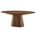 75 Inch Dining Table, Walnut, Wood, Oval, Kitchen Cafe Bistro ...