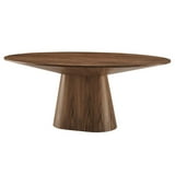 75 Inch Dining Table, Walnut, Wood, Oval, Kitchen Cafe Bistro ...