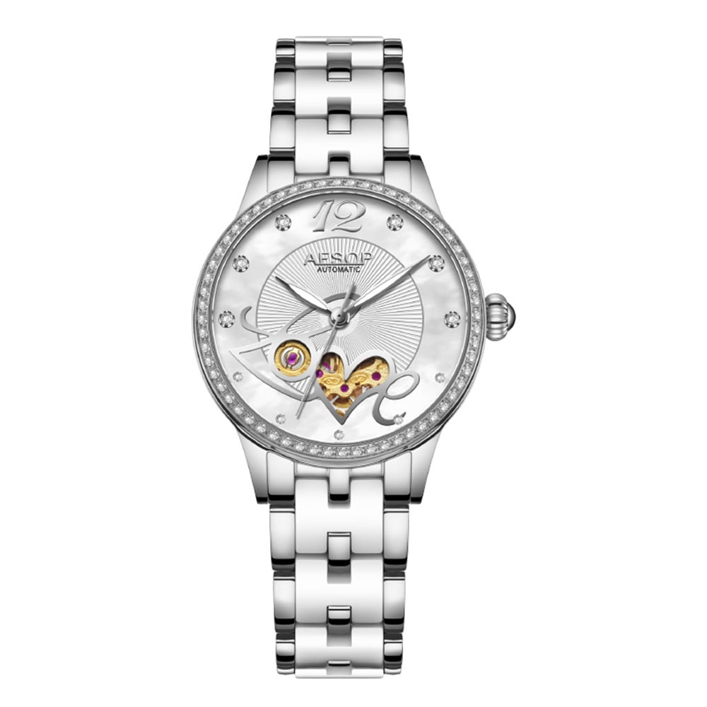 AESOP Skeleton Automatic Rhinestone Self Winding Woman Stainless Steel ... AESOP Skeleton Automatic Rhinestone Self Winding Woman Stainless Steel ...