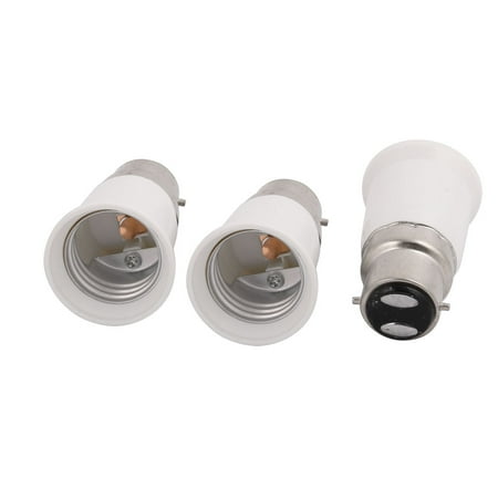 3 Pcs B22 to E27 LED Bulb Base Adapter Converter Light Socket Lamp ...