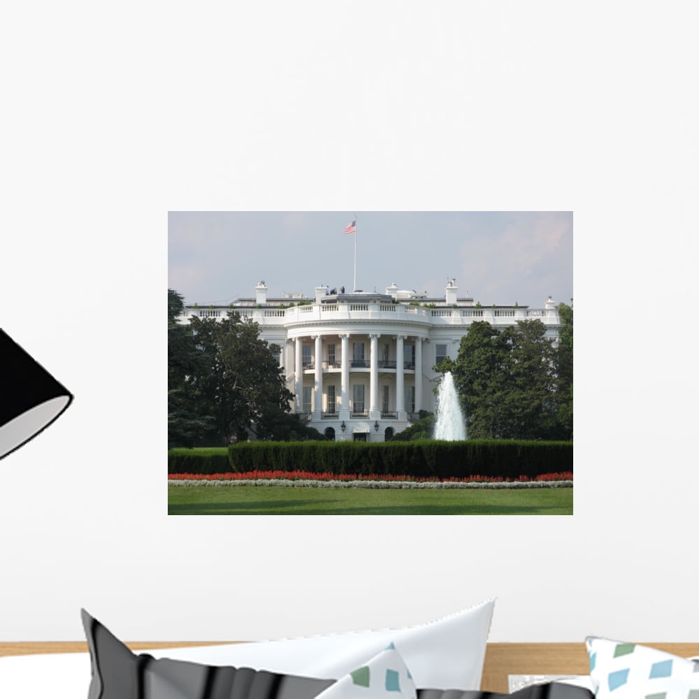 White House Washington Dc Wall Mural Decal Sticker, Wallmonkeys Peel ...