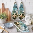 1 Pack Retro Sea Turtles Kitchen Towels Ocean Sea Stars Corals Animal ...