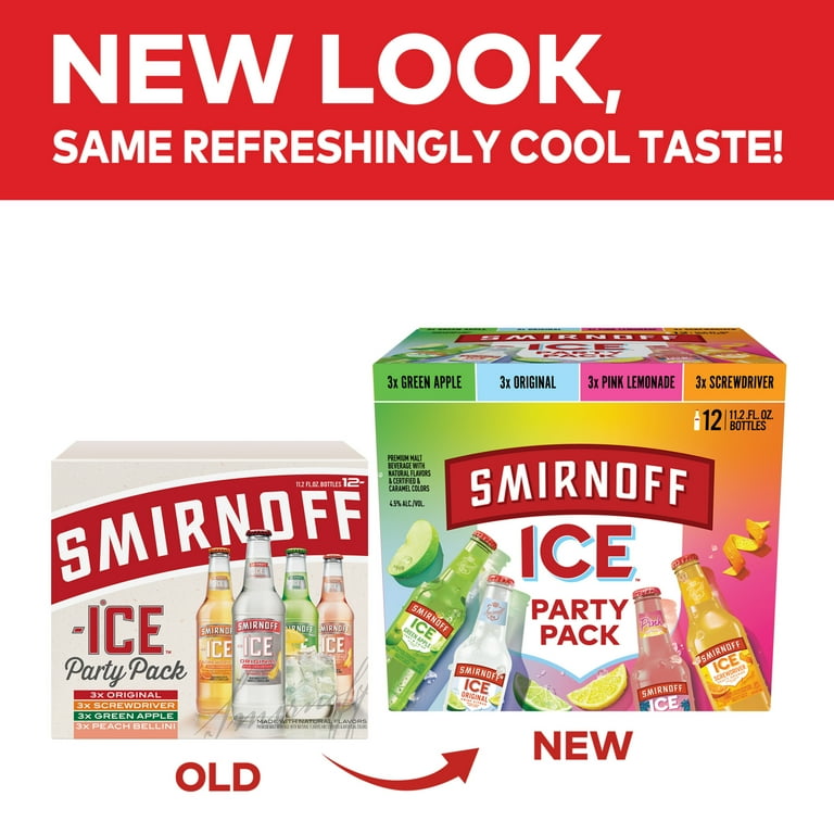 Smirnoff Ice Variety Party Pack, Fl Oz, 12 Pack Bottles,, 08/30/2023