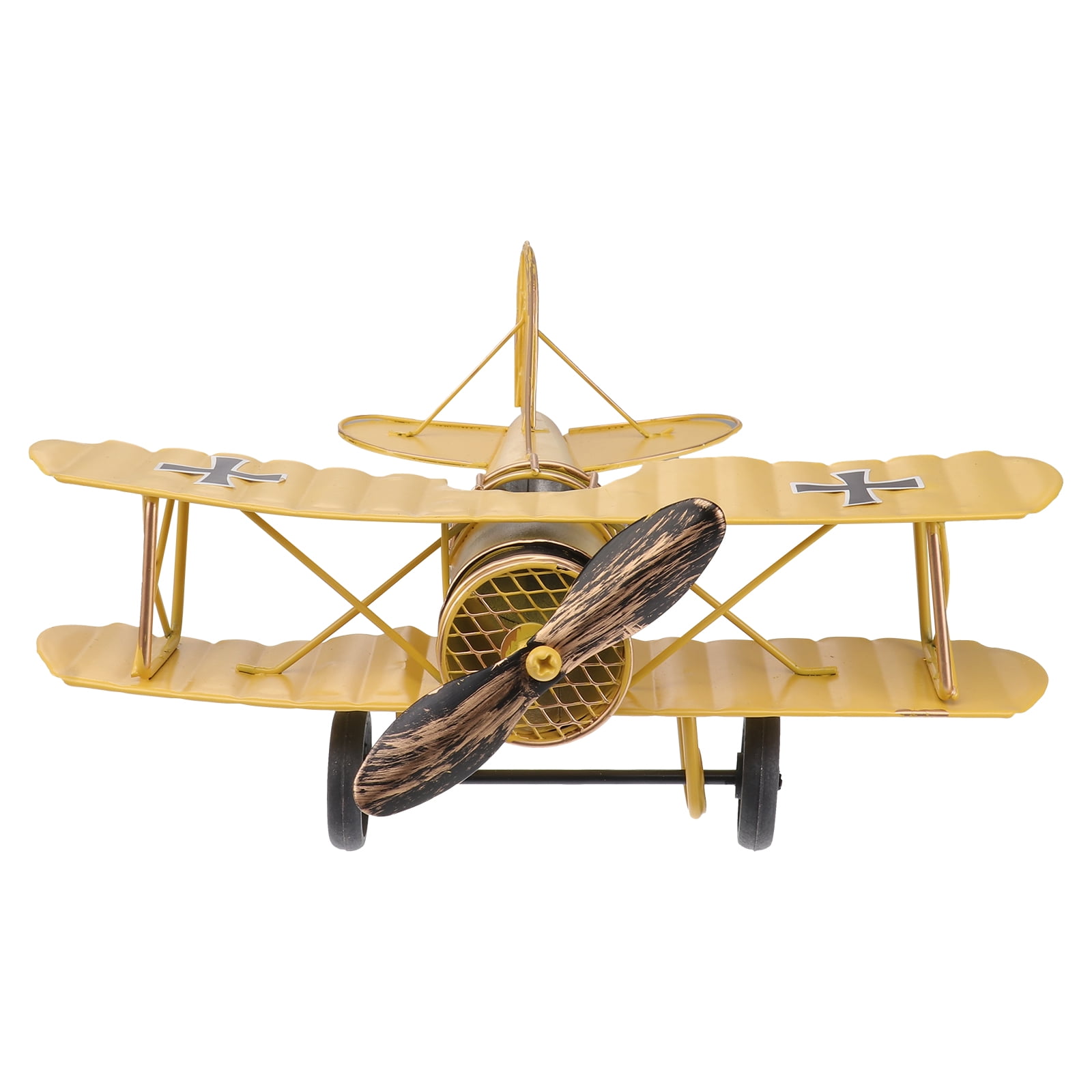 Frcolor Airplane Model Aircraft Decor Iron Vintage Plane Biplane Retro ...