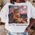 CLOTEX Patriotic Golden Retriever Shirt, Vintage 4th of July Tee, Funny ...