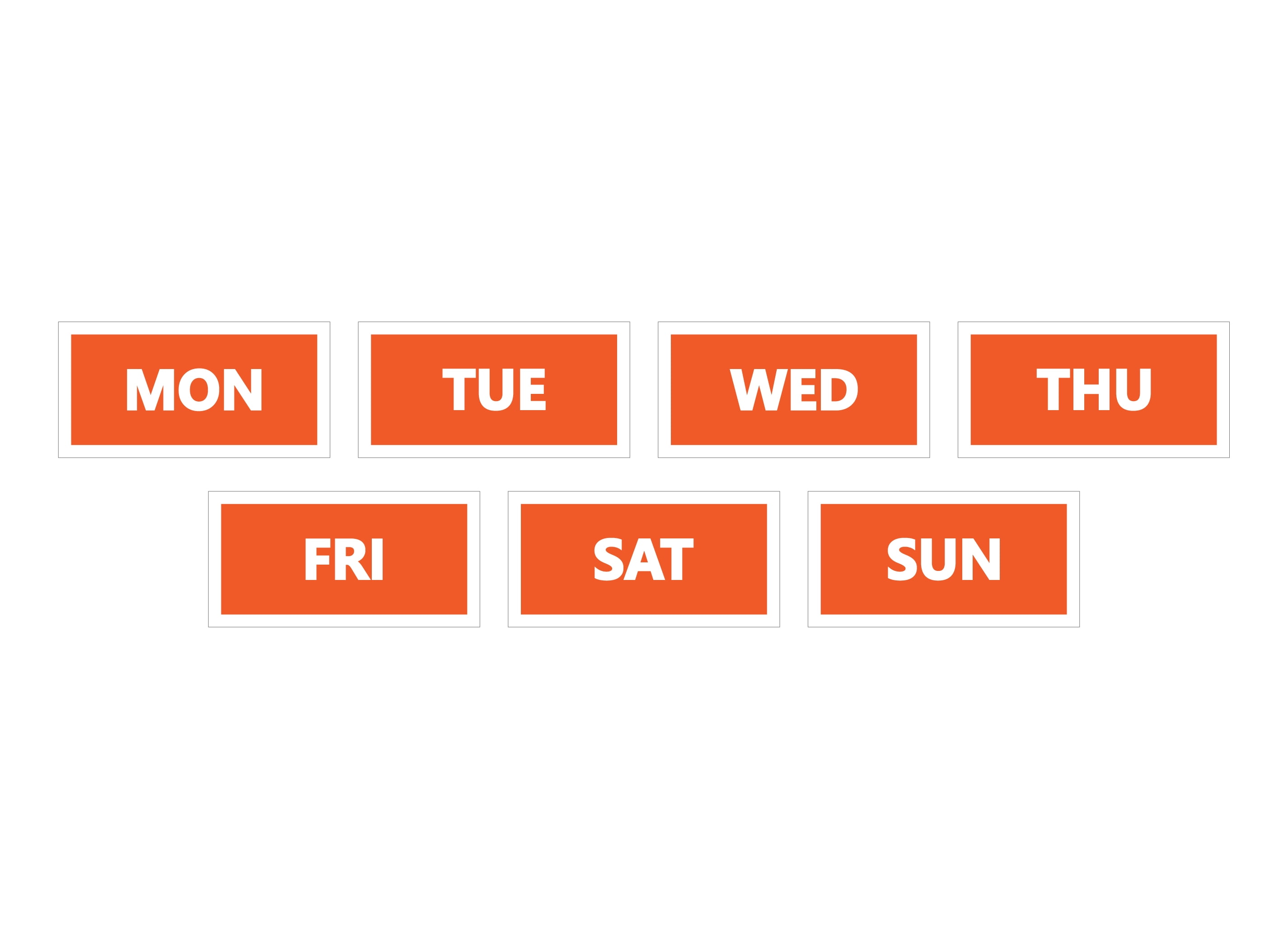Days of The Week Magnets by DCM Solutions (Burnt Orange) - Walmart.com