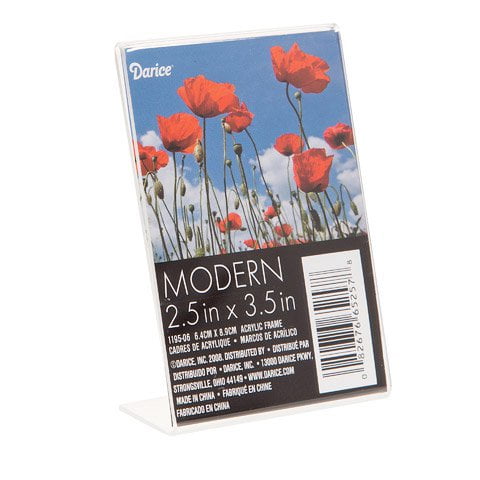 L-Shape Frame - Vertical - Clear - 2.5 x 3.5 inches - Walmart.com