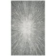 SAFAVIEH Micro-Loop Carbrey Sunburst Area Rug, Charcoal/Grey, 6' x 9 ...