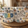 Customize Best Dad Ever Mug Personalized, 3D Inflated Effect Mug Dad ...