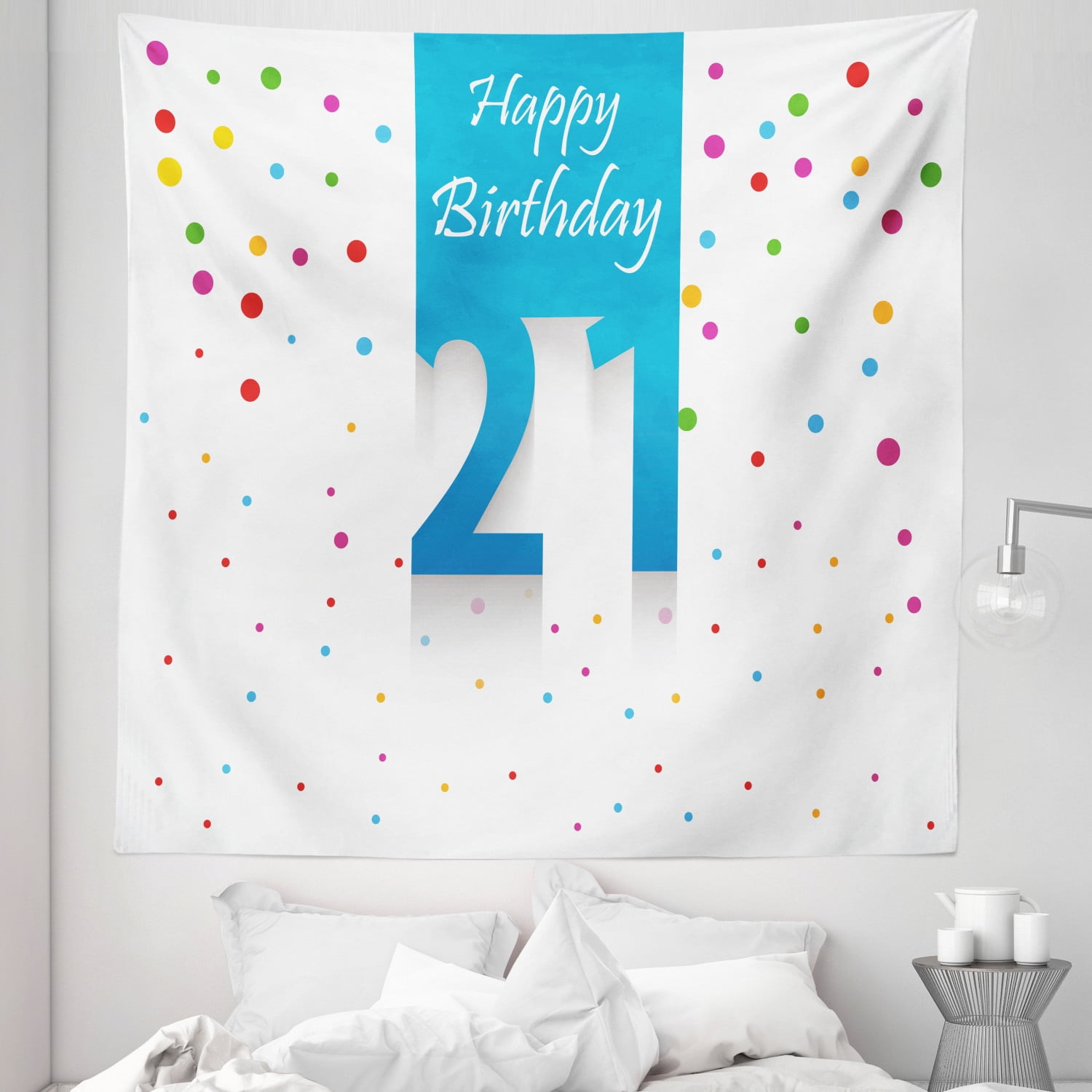Colorful Tapestry, Party Themed Happy Birthday Celebration Words on ...