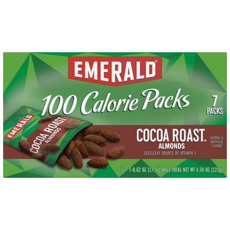 Emerald Cocoa Roast Almonds, 100 Calorie Packs, 7 Ct - Walmart.com