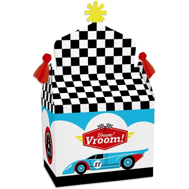 IGUOHAO Let’s Go Racing - Racecar - Treat Box Party Favors - Race Car ...