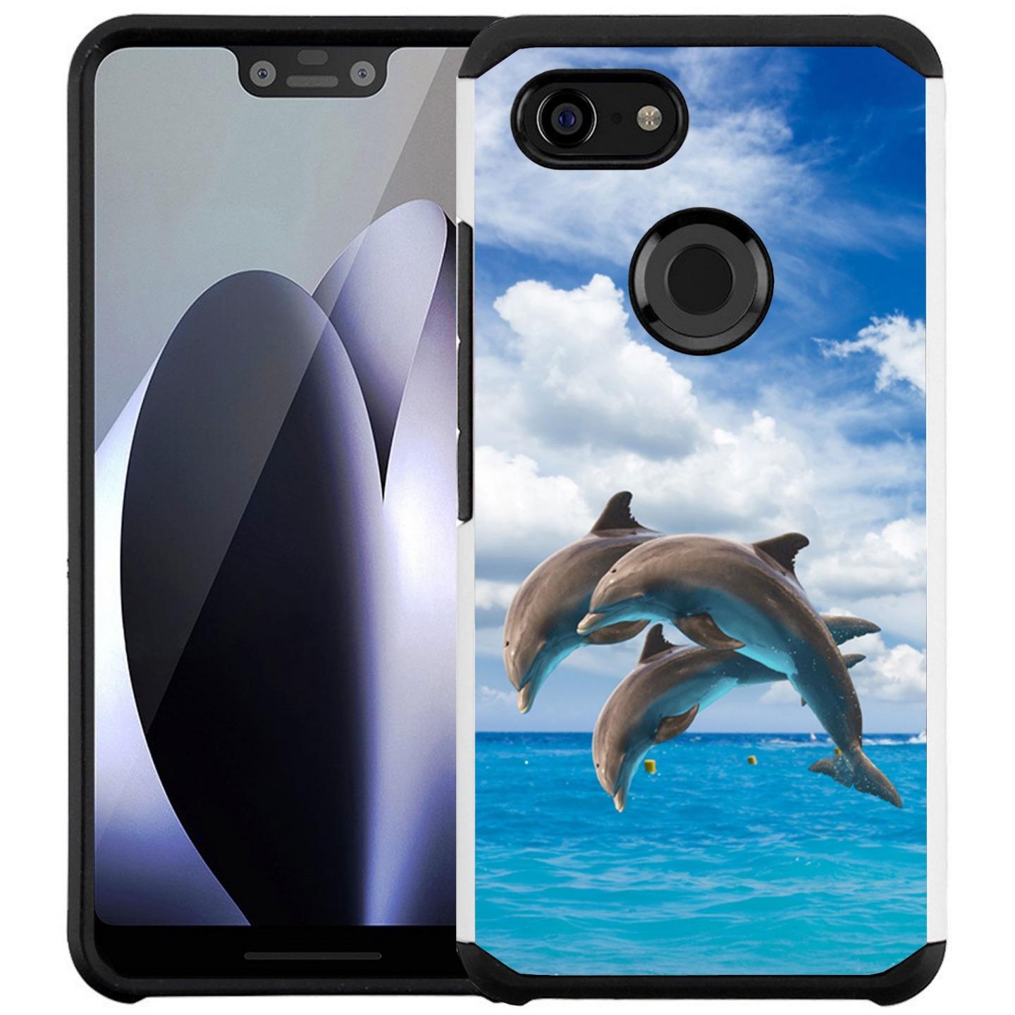 Google Pixel 3 Case - Colorful Design Hybrid Armor Case Shockproof Dual ...