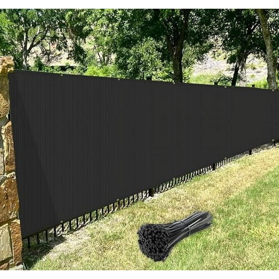 Artpuch Black Fence Privacy Screen Windscreen Shade Fabric Cloth HDPE ...