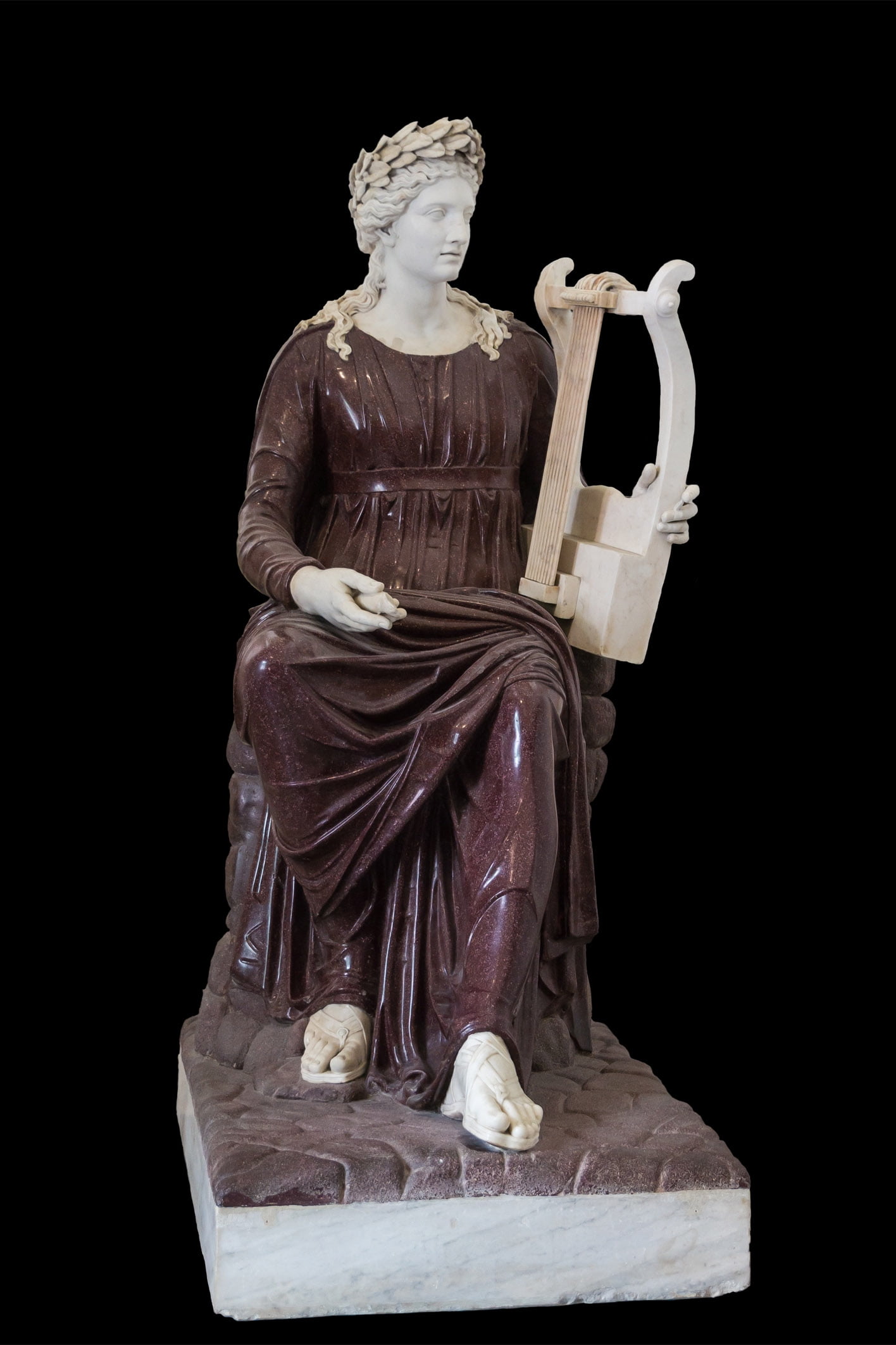 24x36 gallery poster, Apollo seated with lyre. Porphyry and marble, 2nd ...