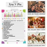 Colorful Trees Christmas Word Scramble Game (25 Count) Pack of Holiday ...