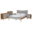 Free Shipping! Baxton Studio Melora Mid-Century Modern Walnut Wood King ...
