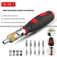 Professional Multi Angle Ratchet Screwdriver Set 10 in 1 Steel Bit ...