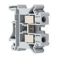 5Pcs UK-10N DIN Rail Mount Guide Terminal Block 800V 76A 10mm2 Cable Gray - Walmart.com