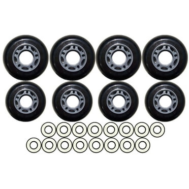 80mm 82A BLACK INLINE Outdoor WHEELS Rec/Fitness x10 - Walmart.com