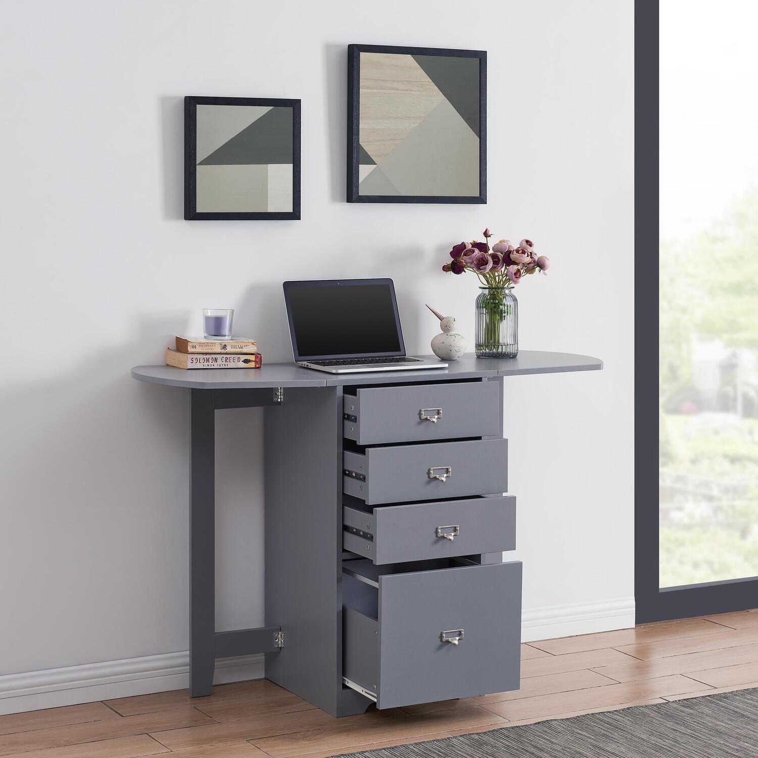 SEI Foldor Fold-Out Organizer and Craft Desk - Gray - Walmart.com