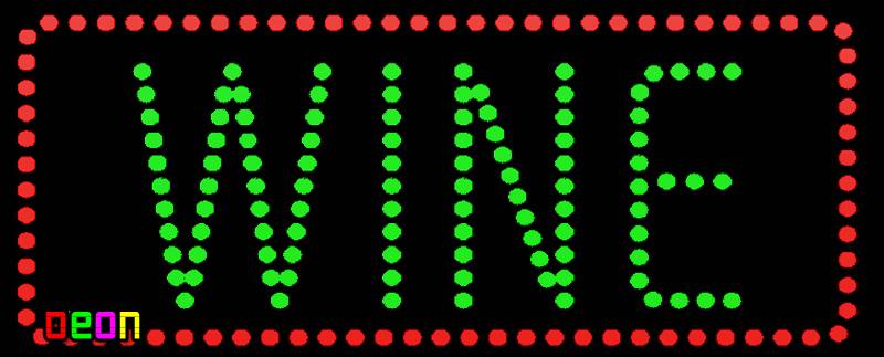 24"x12" Animated Neon By Deon 24"x12" Animated Neon By Deon Wine LED ...