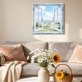 Spring Canvas Wall Art for Living Room, Rustic Open Window Watercolor ...