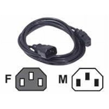 Cable Central LLC Computer / Monitor Power Extension Cord, Black, C13 ...