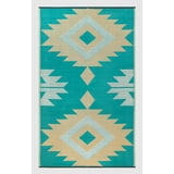 FH Home Indoor-Outdoor Rug (3x5 ft) - Weather Resistant, Reversible, UV ...