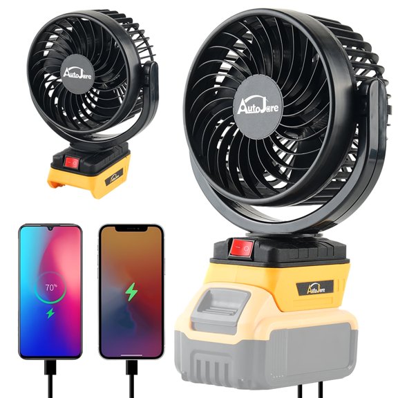 HART 20-Volt Cordless 2-Speed 7.5-Inch Fan (Battery Not Included ...