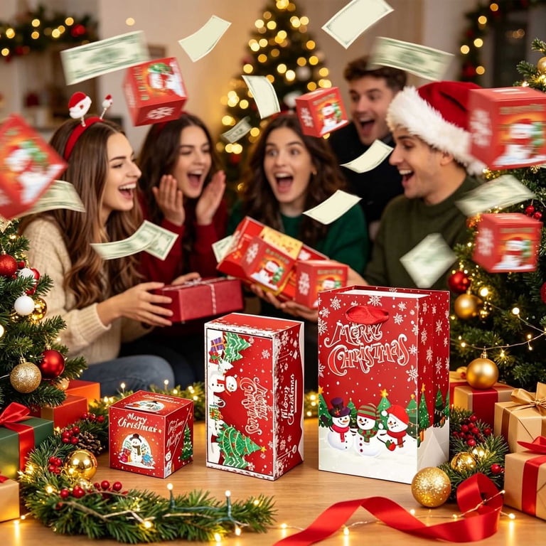 Tovaris Christmas Surprise Box Gift Box, Red Bouncing Pop Up Present ...