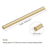 1Pack Brass Round Rods, 3/8 Inch Brass Solid Round Rod Lathe Bar Stock ...