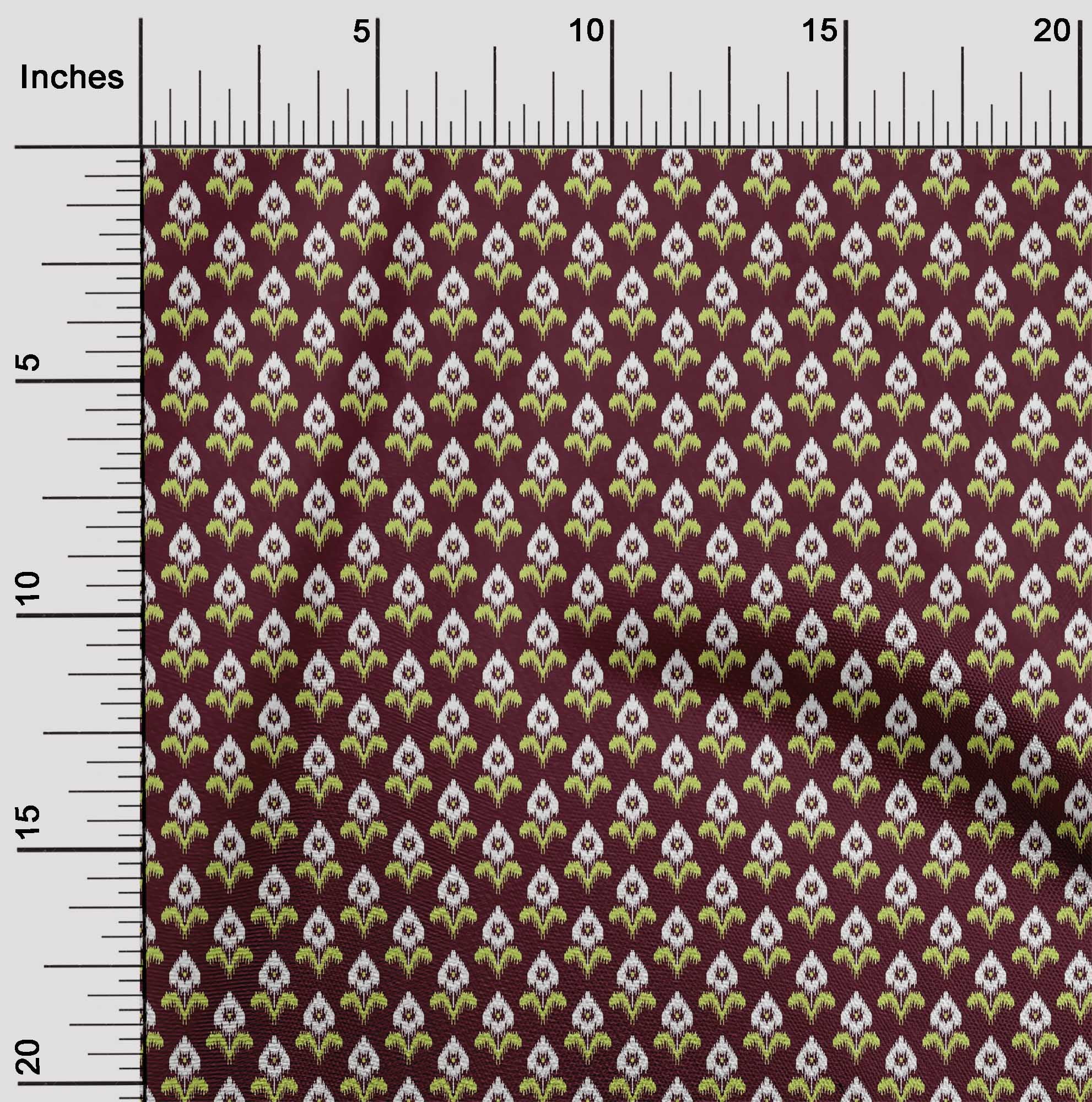 oneOone Silk Tabby Fabric Ethnic Ikat Print Fabric By Yard 42 Inch Wide ...