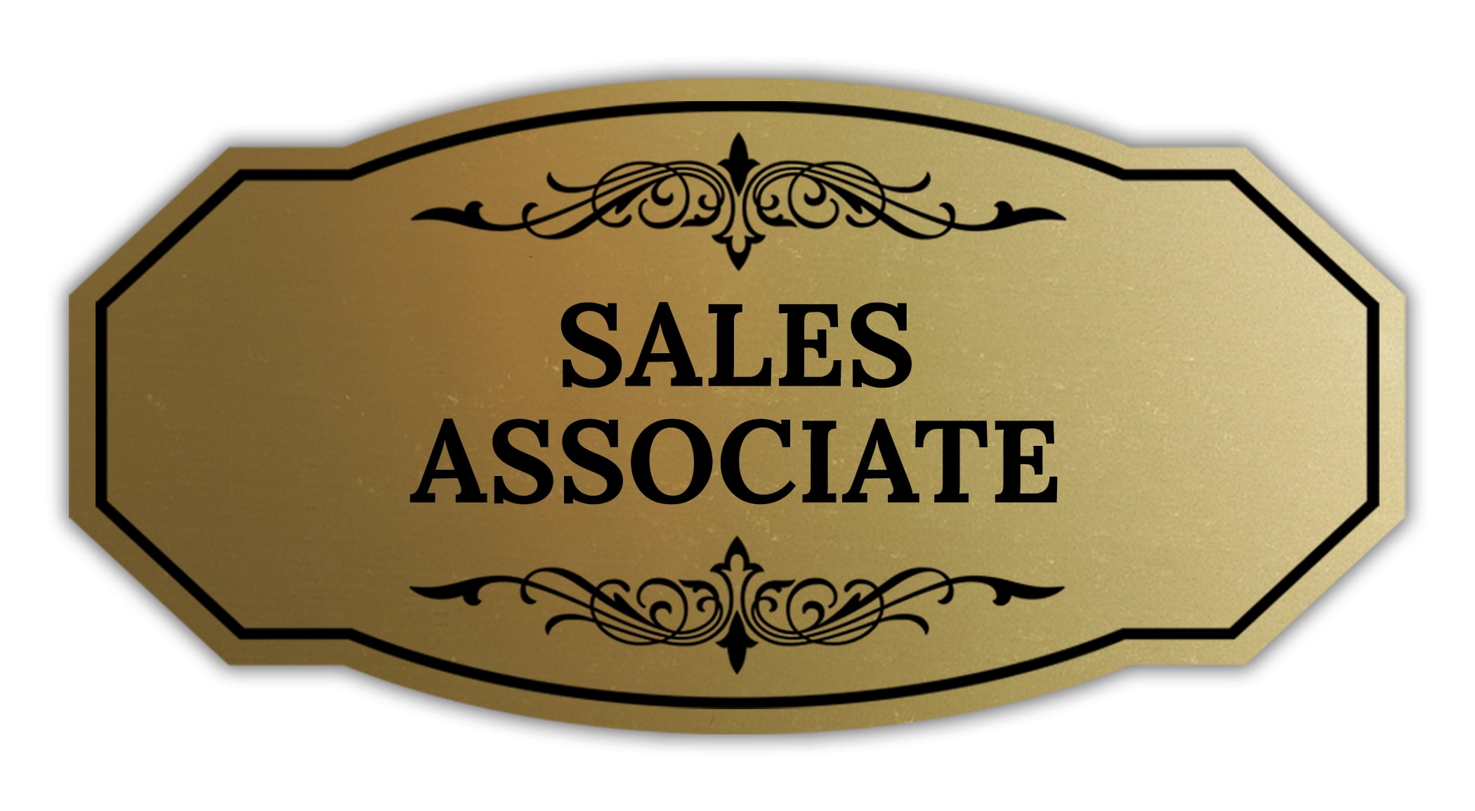 Signs ByLITA Victorian Sales Associate Graphic Sign (Brushed Gold ...
