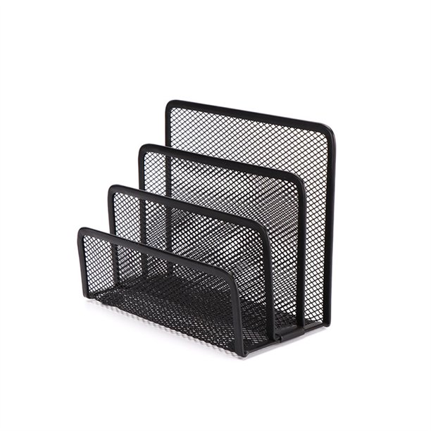 Happon Desk Mail Organizer, 1 Pack Black Small File Letter Sorter for ...