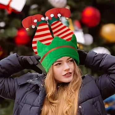 Christmas Santa Hats with White Plush Pom Non-Woven Christmas Party ...