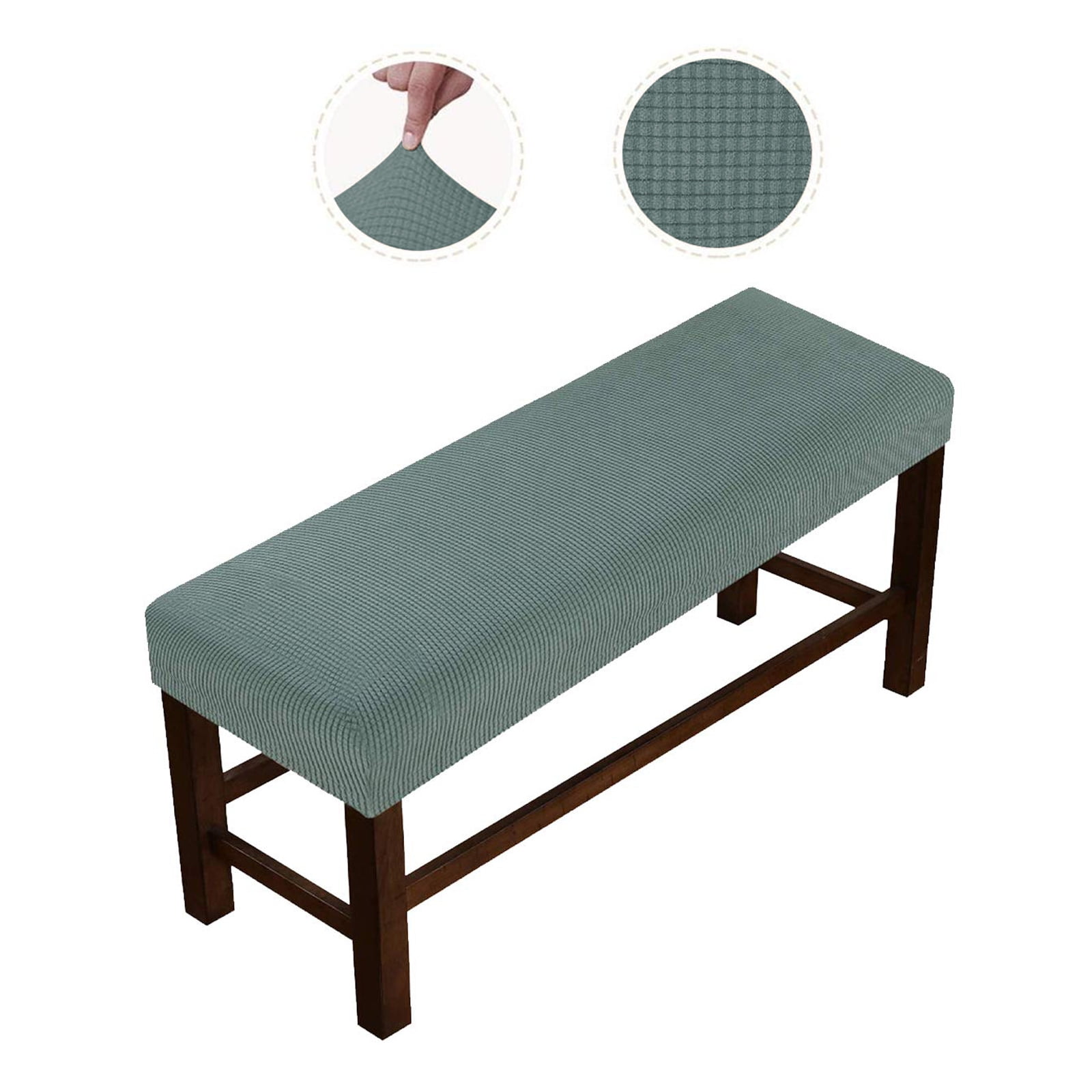Dining Room Bench Covers, Stretch Spandex Jacquard Bench Slipcover ...