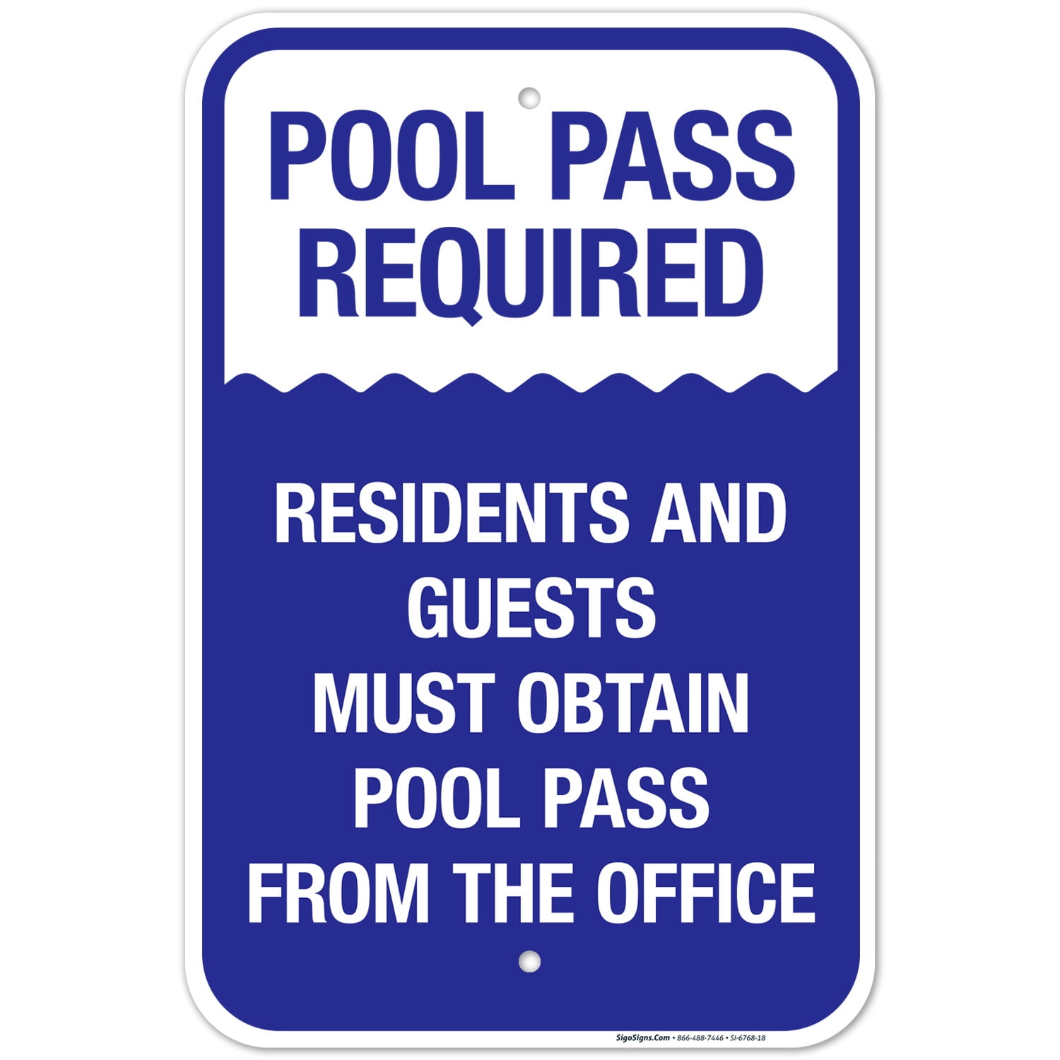 Pool Pass Required Sign, Pool Sign, Vinyl Sticker - Walmart.com