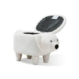 Baxton Studio Bjorn Contemporary Wool Upholstered Bear Storage Ottoman ...