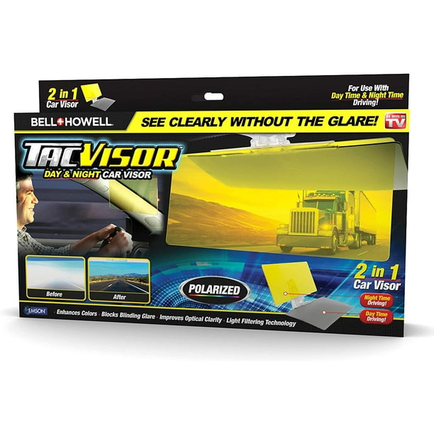 Bell+Howell Tac Visor 2in1 Day and Night Anti-Glare Car Visor UV ...