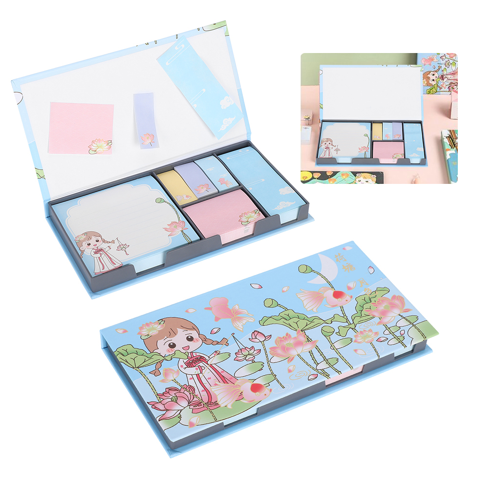 Fosa 2 Boxes Sticky Notes Set Cute Multi‑Purpose Tearable N‑Times Memo ...